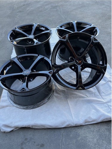 GM OEM Corvette C6 Grand Sport Z06 Gloss Black 3LT Wheels Rims 18/19 | eBay