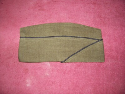 WW II BROWN WOOL CHAPLAIN GARRISON HAT W/ BLACK PIPING | eBay