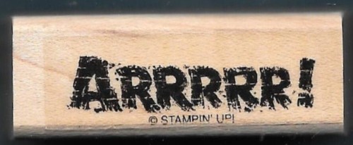 ARRRRR! ARR BEWARE PIRATES Word NAUTICAL High Sea STAMPIN UP! wood ...