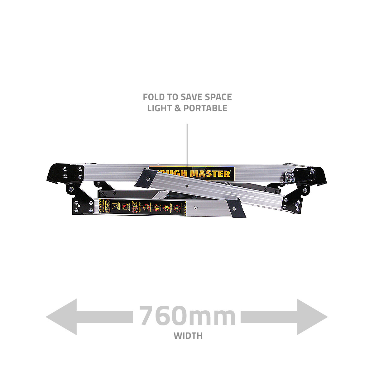 Aluminium Hop up Step Ladder Odd Job Folding Stool Platform Work Bench ...