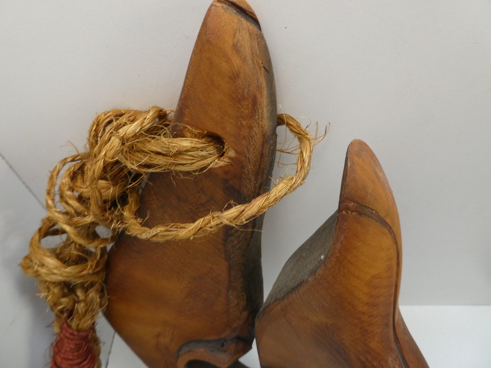 CARVED NEW ZEALAND MAORI RUSTIC TIMBER FISH HOOK TIKI TOTEM STATUE ...