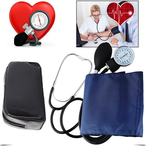 Manual Blood Pressure Monitor BP Cuff Gauge Aneroid Sphygmomanometer ...