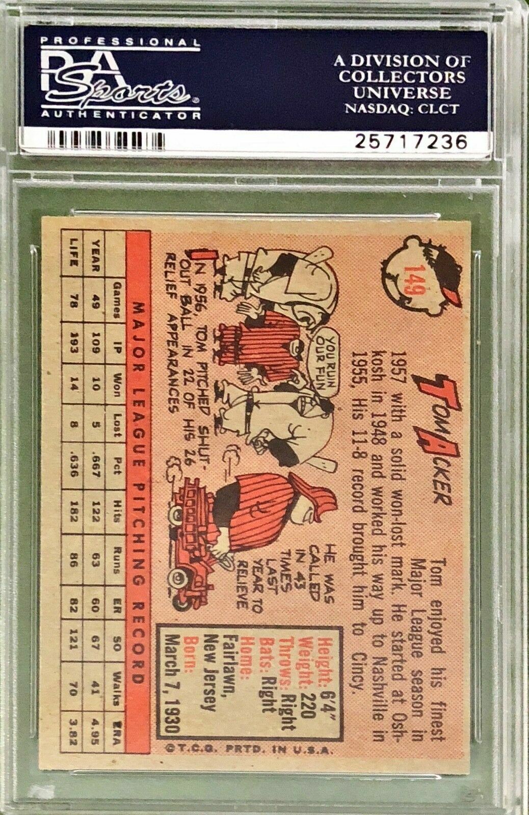 1958 Topps - #149 Tom Acker for sale online | eBay