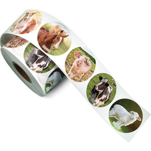 600 Pcs Realistic Farm Animal Stickers for Kids Classroom Barnyard ...