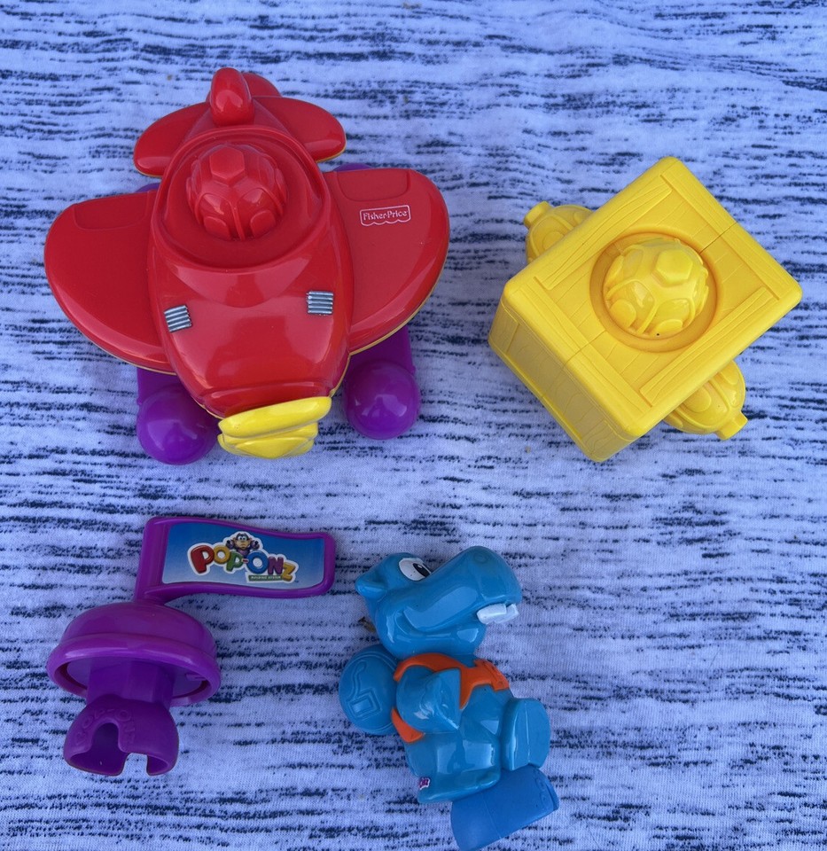 FISHER PRICE POP-ONZ POP’N FLY PLANE C6321 COMPLETE SET 4pc SET | eBay