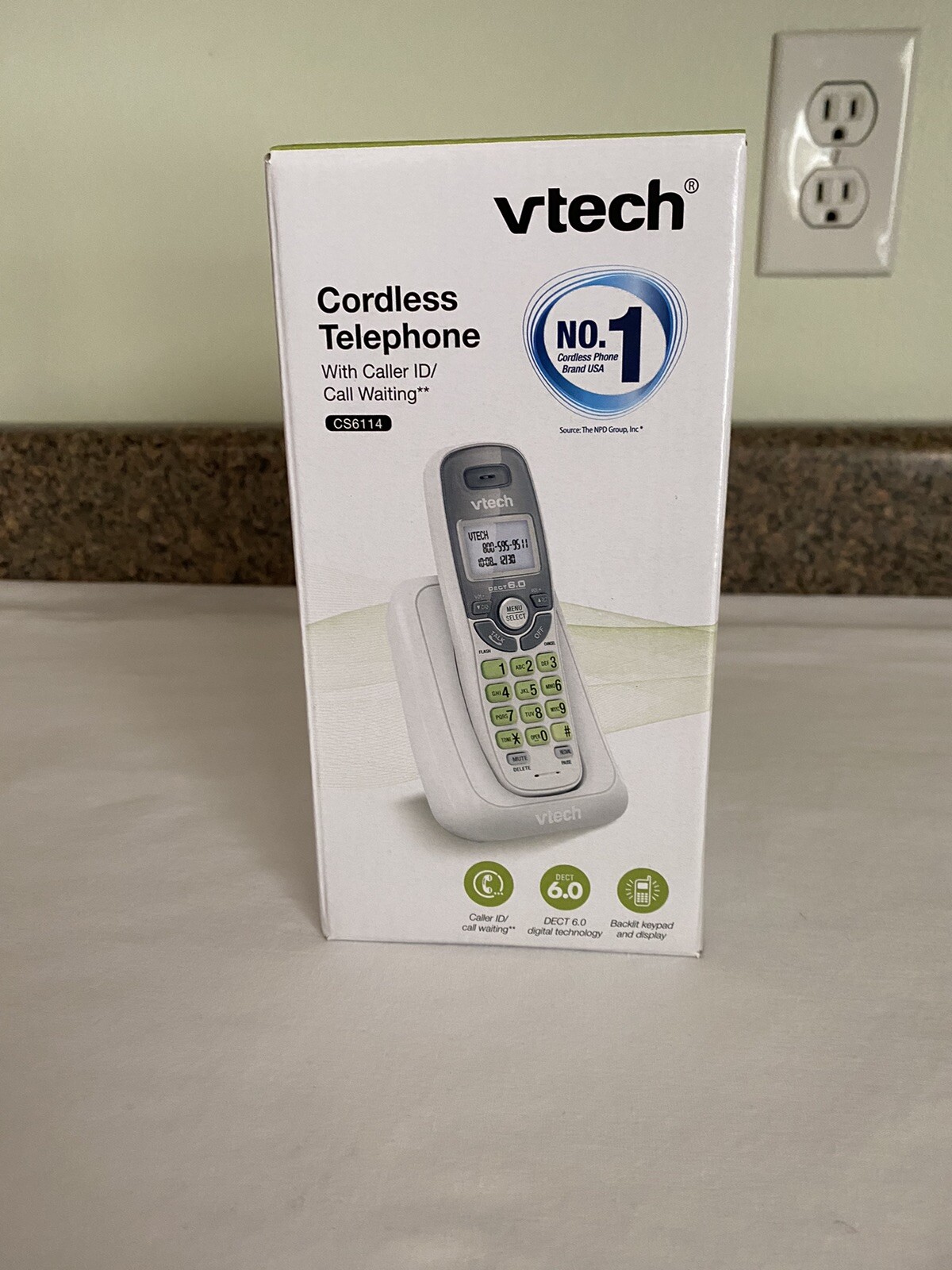 Vtech CS6114 DECT 6.0 1 Handset Cordless Telephone Caller ID/Call ...