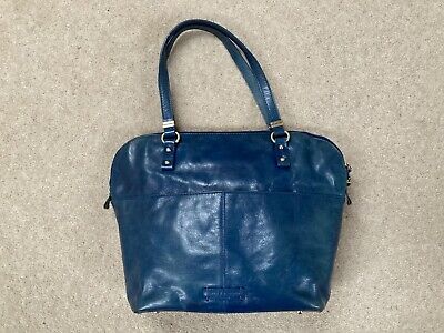 BAILEY & QUINN BLUE LEATHER TOP HANDLE HANDBAG HOBO BAG ZZ | eBay UK