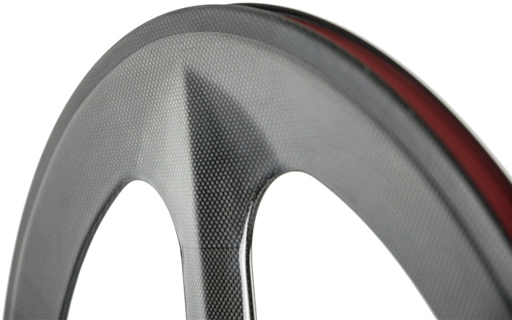 70mm Tri Spoke Front Wheel 88mm Rear Carbon Wheelset Fixed Gear Wheels ...