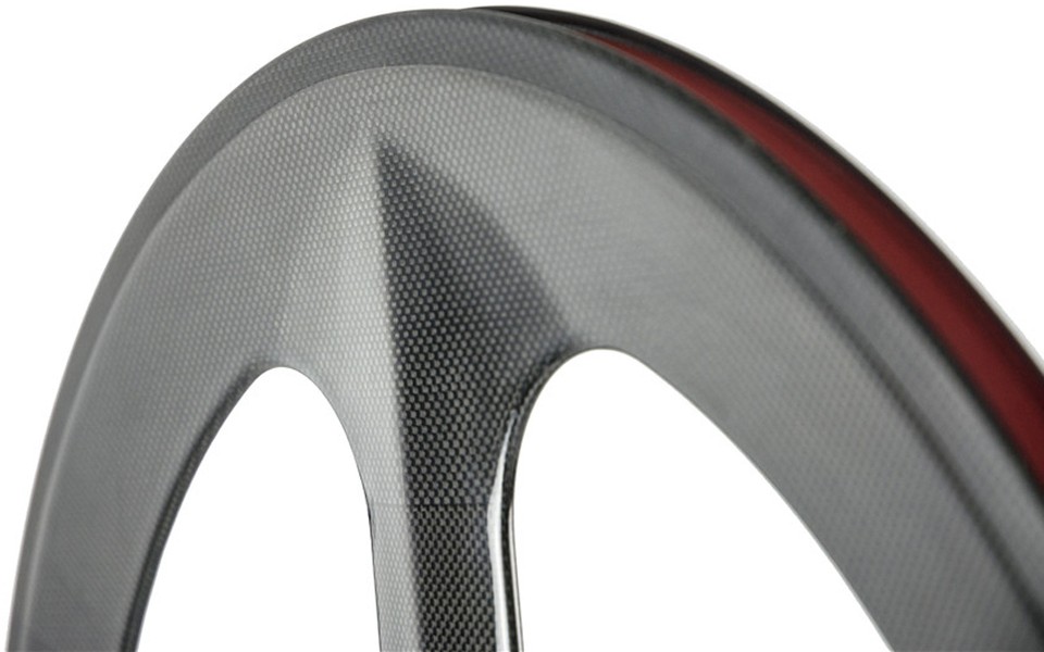 70mm Tri Spoke Front Wheel 88mm Rear Carbon Wheelset Fixed Gear Wheels ...