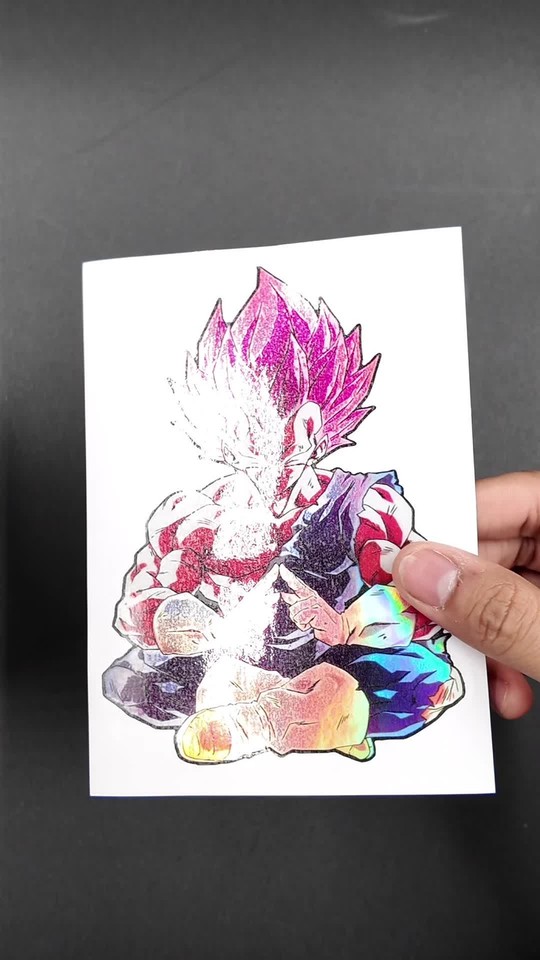 Dragon Ball Vegeta Ultra Ego Rage Holographic Sticker | eBay