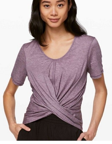Lululemon Do the Daily Cross Front Short Sleeve Tee Shirt Smoked ...