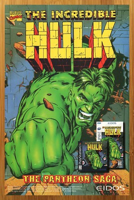 1996 Incredible Hulk Pantheon Saga Playstation Sega Saturn Print Ad ...