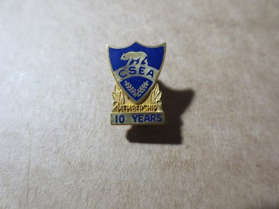 CSEA California State Employees Association Union 10 yr Member 10K GF ...