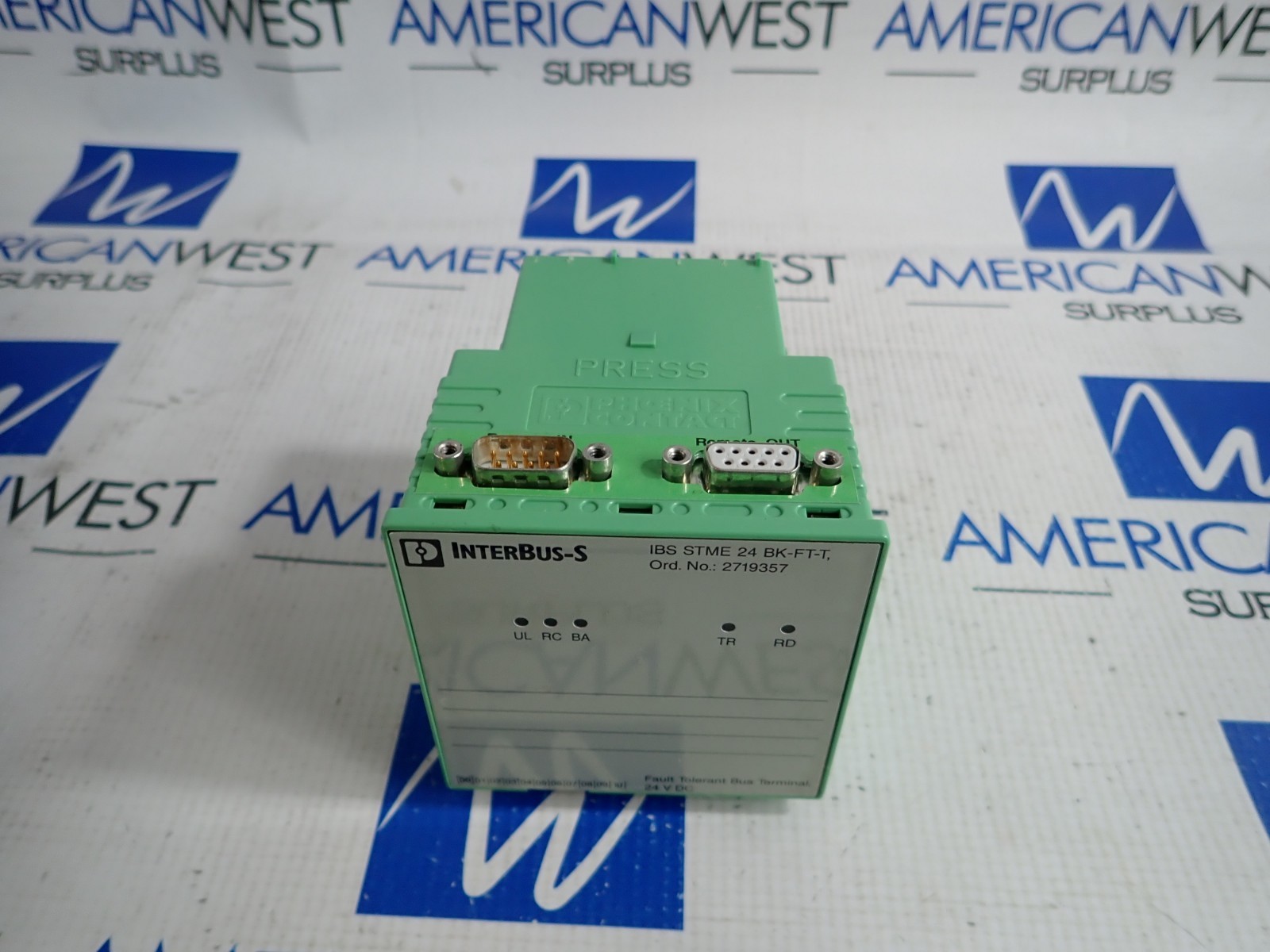 PHOENIX INTERBUS-S IBS STME 24 BK-FT-T FAULT TOLERANT BUS TERMINAL/NO ...