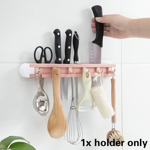 Self Adhesive Holder Kitchen Hooks Wall Mounted Rack Hanging Cook ...
