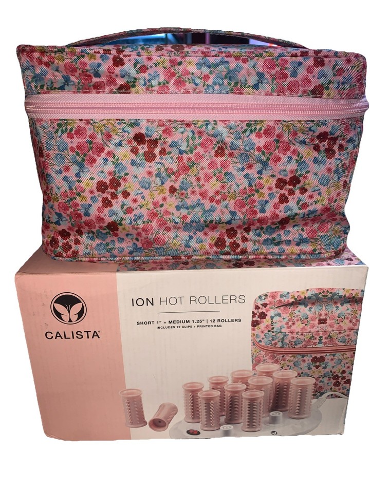 Calista Tools Ion Hot Rollers 12 - 1" Short 1.25" Medium Clips Stand ...