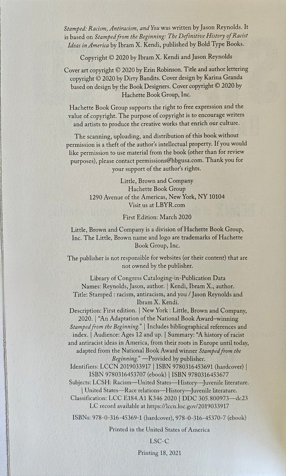 Stamped: Racism, Antiracism, and You by Jason Reynolds and Ibram X ...