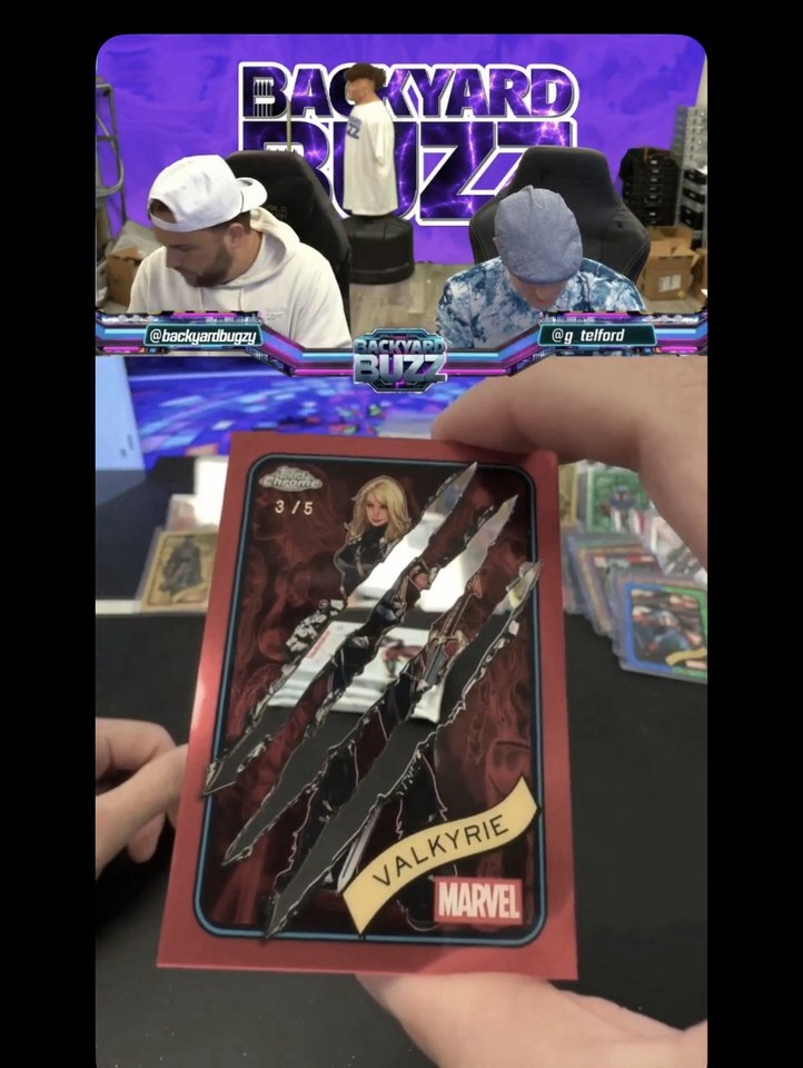 2025 Topps Chrome Marvel Clawed Valkyrie Red Refractor 3/5 SSP #187 | eBay