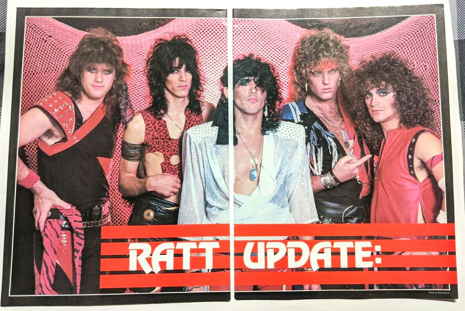 RATT / ROBBIN CROSBY / 1980'S MAGAZINE CENTERFOLD PINUP POSTER CLIPPING ...