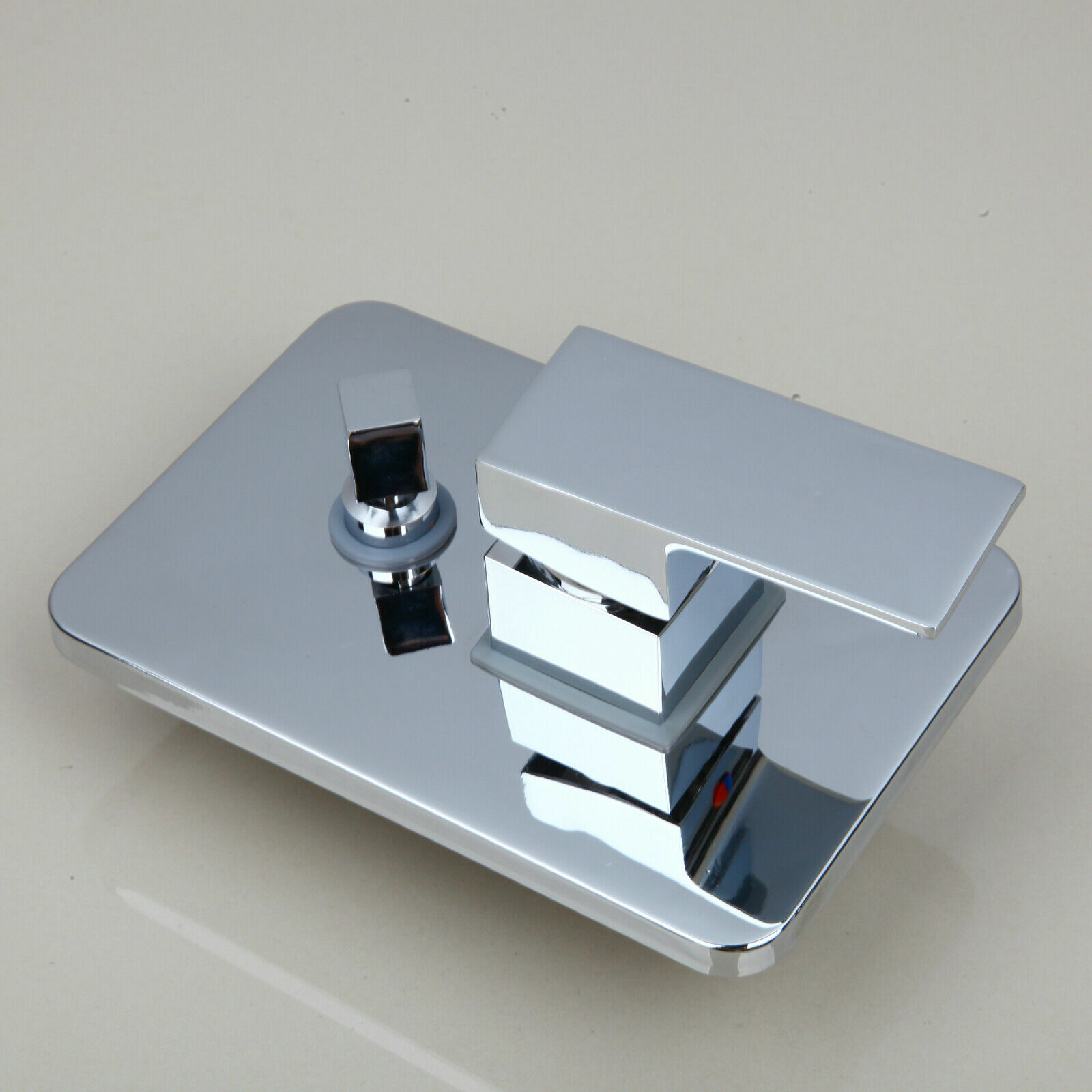 2-Way Wall Mount Bathtub Waterfall Spout Mixer Controller Handheld ...