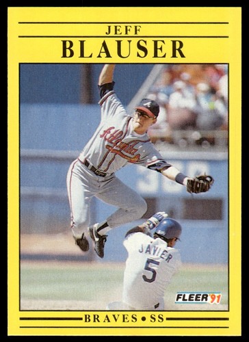 1991 Fleer Baseball Card Jeff Blauser Atlanta Braves #683 | eBay