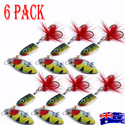 6x Redfin Spinners 7g Spinner Spoon Bait Fishing Lure Trout Lures Baits ...