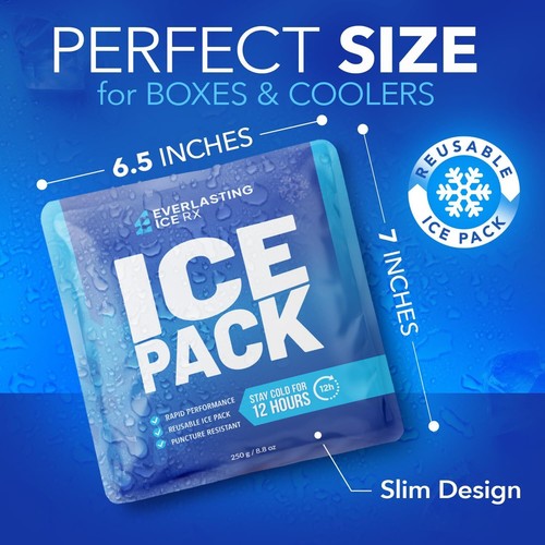 Rapid Performance Reusable Ice Packs for Coolers or Lunch Box 4 Pack Up ...