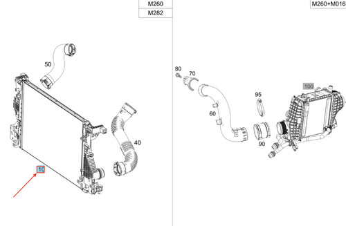 NEW MERCEDES-BENZ CLA COUPE C118 INTERCOOLER RADIATOR A2475006100 ...