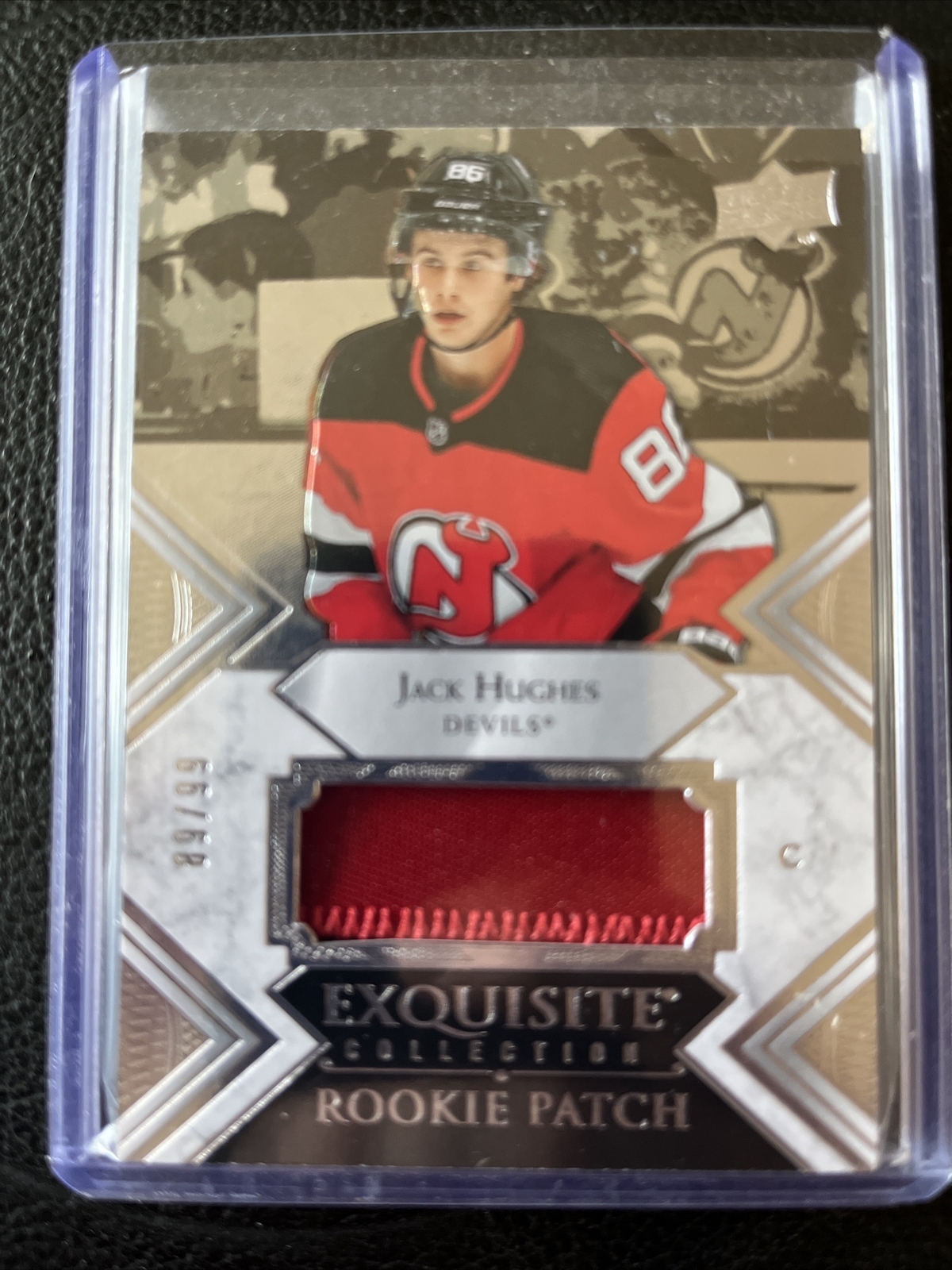 2019-20 UD Exquisite Rookie Patch #/99 Jack Hughes #RP-JH NJ Devils RC ...