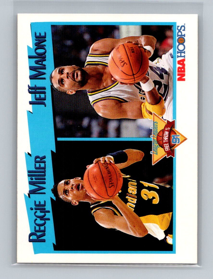 1991-92 Hoops Series 1 League Leaders #308 Reggie Mier / Jeff Malone | eBay