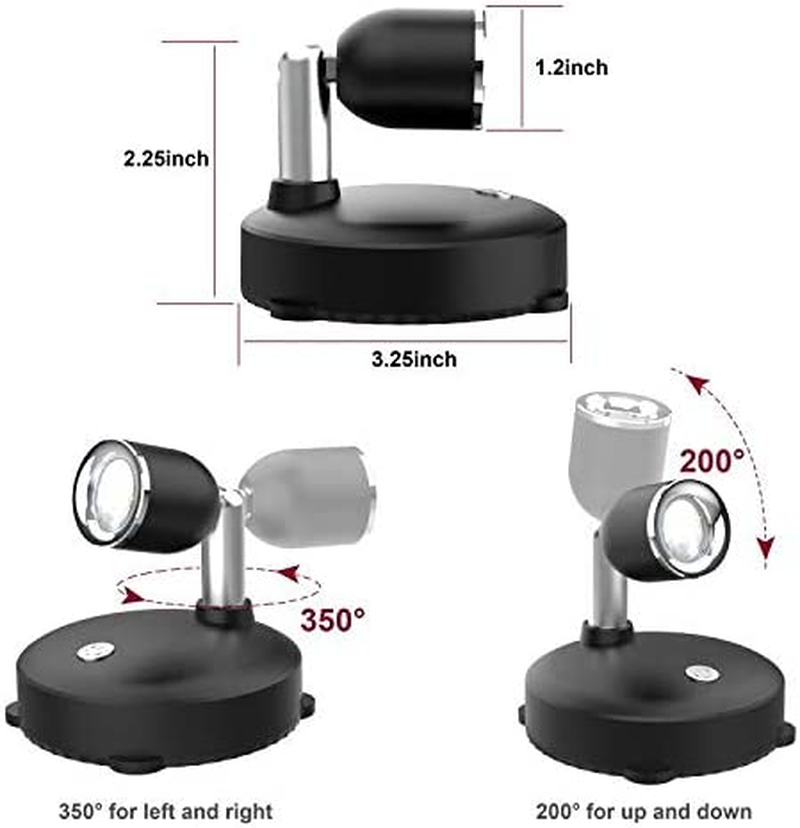 Led Wireless Spotlight Battery Operated Lights With Remote Control ...