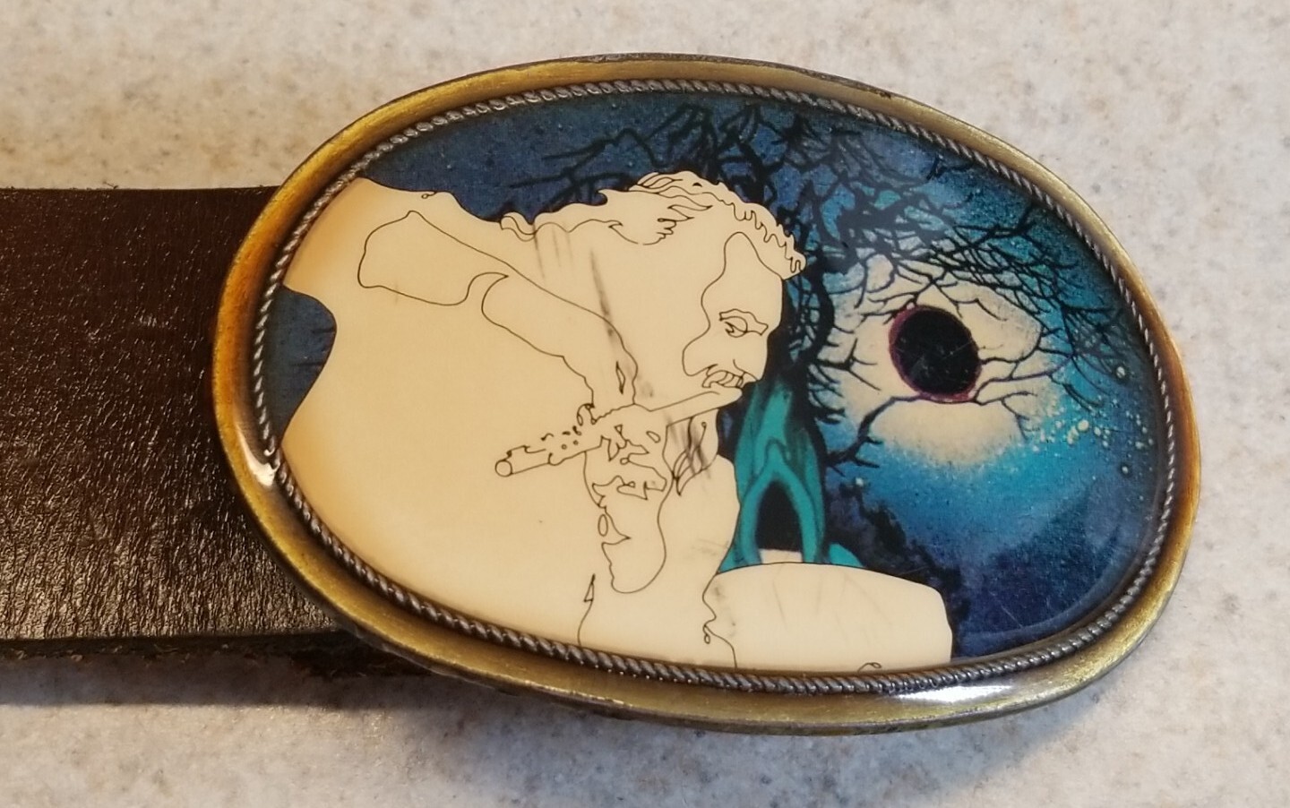 1976 VINTAGE JETHRO TULL COMPLETE BELT & BUCKLE PACIF… - Gem