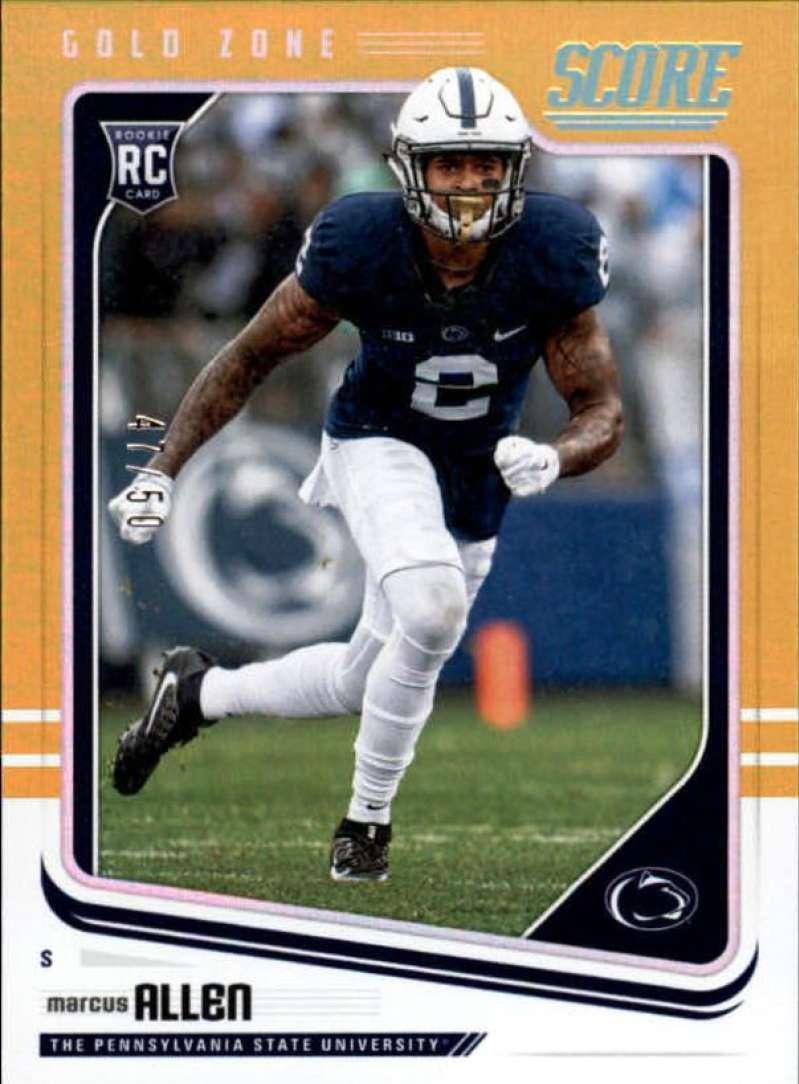 2018 Score - Rookies Marcus Allen #425 Gold Zone /50 (RC) for sale ...