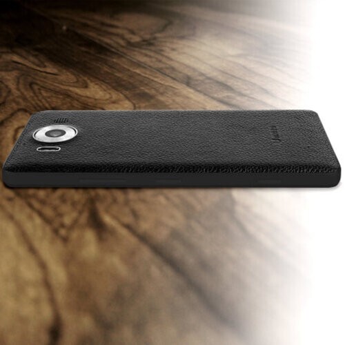 Genuine Mozo Microsoft Lumia 950 Wireless Charging Back Cover Black Rim ...