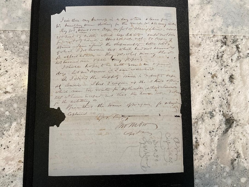 12/30/64 Confederate Commissary doc movement Trains/Troops/Food ...