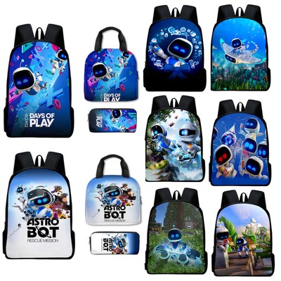 Kids Boys Astro Bot Backpacks School Bag*Backpack Shoulder Pencil Case ...