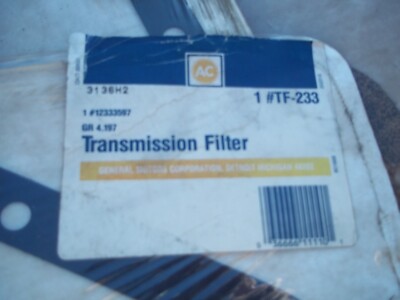 AC DELCO TRANSMISSION FILTER P/N TF 233 | eBay