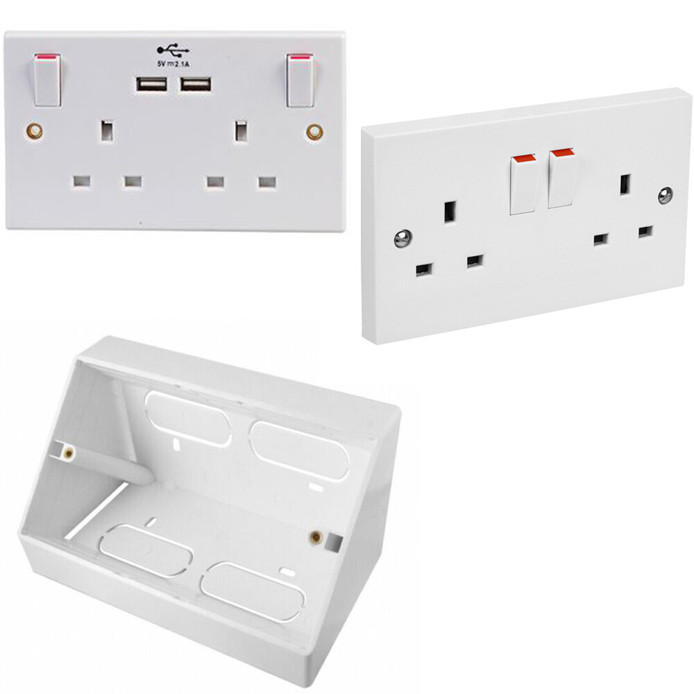 Angled Back Box 2 Gang Surface Mount Work Bench Lab Pattress 45 Deg ...