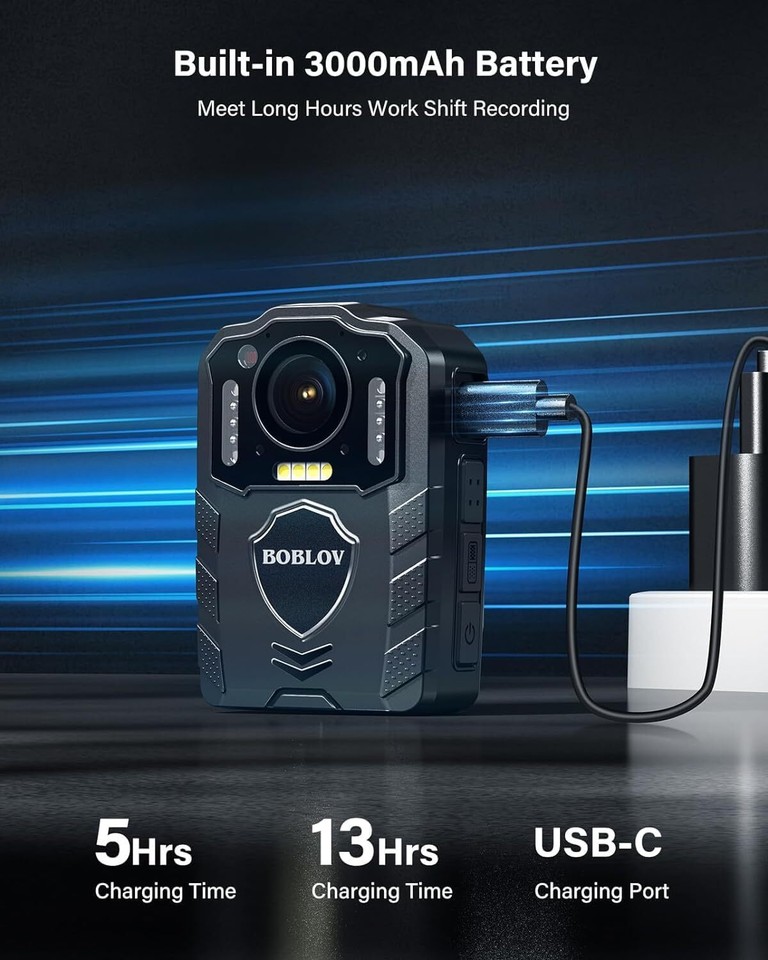 BOBLOV KJ25 Wearable Body Camera with Audio Record Waterproof Night ...