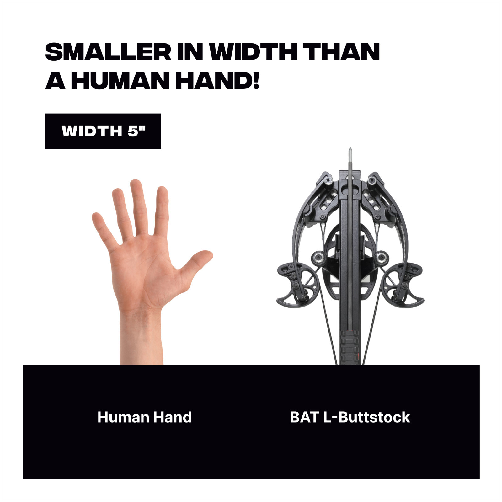 BALLISTA BAT Compound Crossbow Pistol with L-Stock 300fps /130lbs/3lbs ...