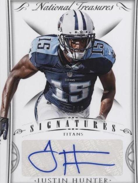 2015 Panini National Treasures - Signatures Justin Hunter #SIG-JU /49 ...
