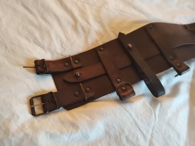 LARP Hero Viking Wide Double Belt Real Cow Leather Role Play Warrior ...