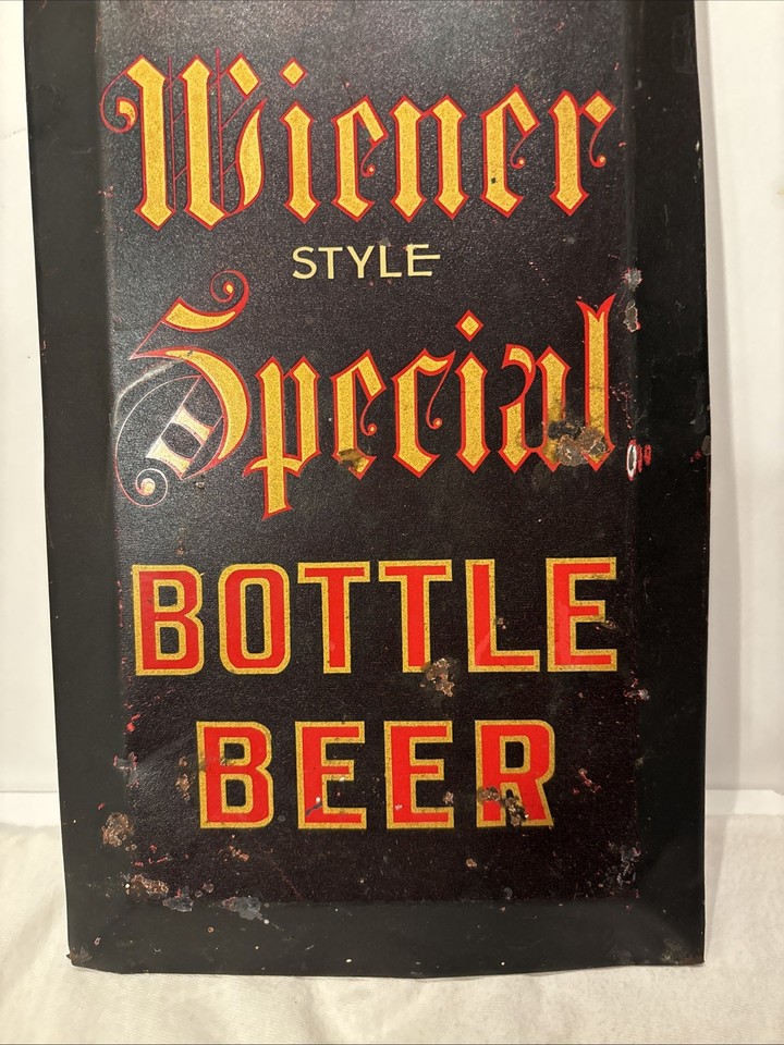 Reisch's Wiener Special Bottle Beer Metal Sign Toc Pre Prohibition Rare ...