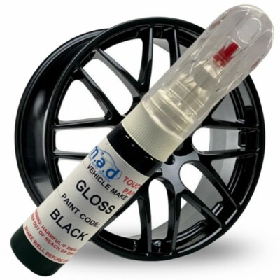Gloss Black Alloy Wheel Touch Up Pen Repair Kit Paint With Brush ...