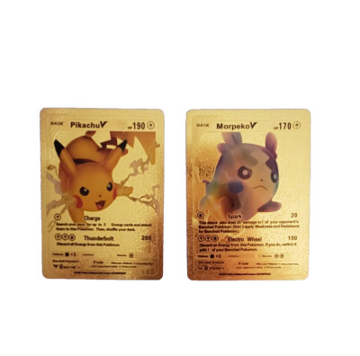 Pokemon card morpeko v and pikachu v electric type hp 190 and hp170 | eBay