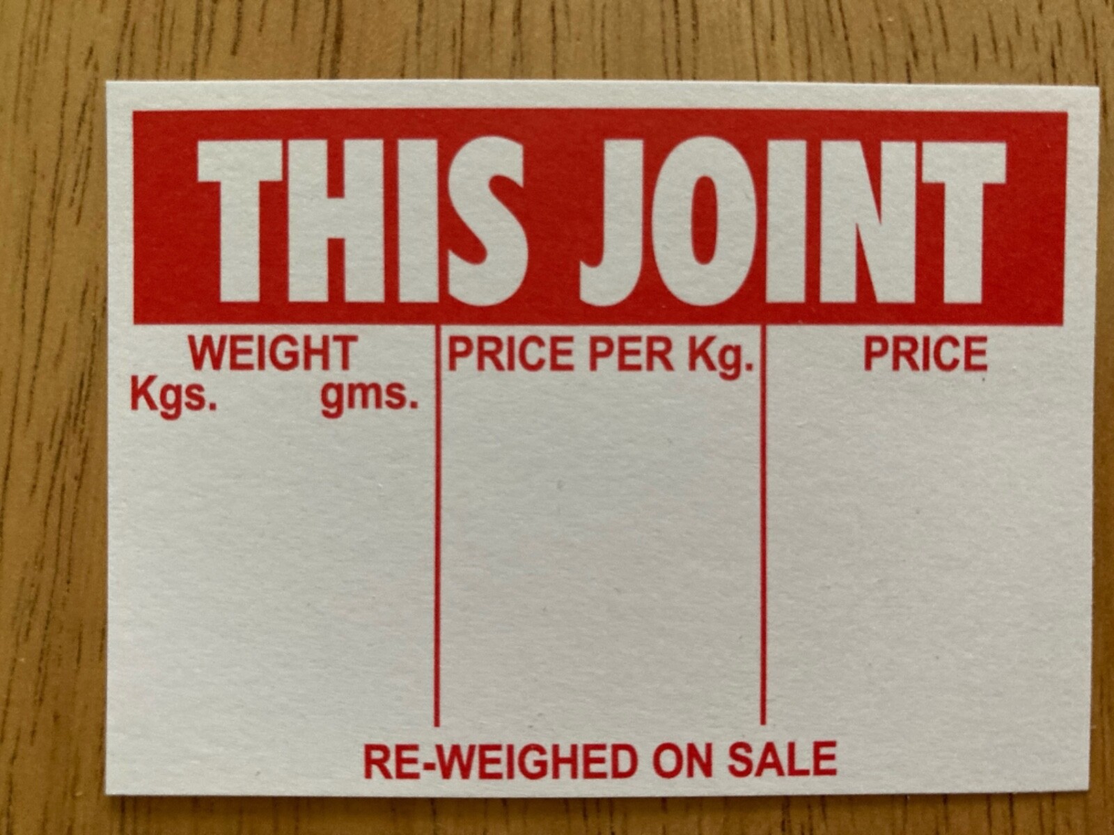 50 Price Card Ticket Label Counter Display Deli Butcher Cafe Food Farm ...