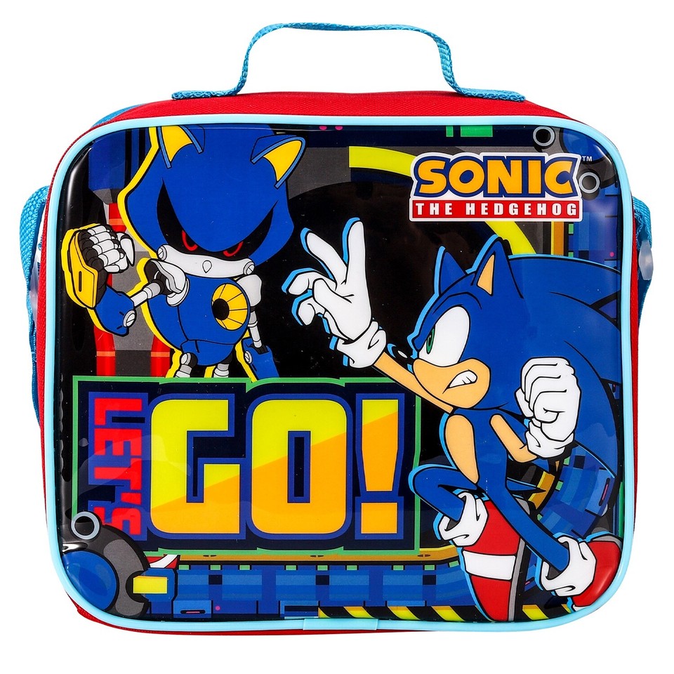 Sonic Lunch Bag Insulated 3 Piece Set Boys Sonic The Hedgehog Lets Go ...