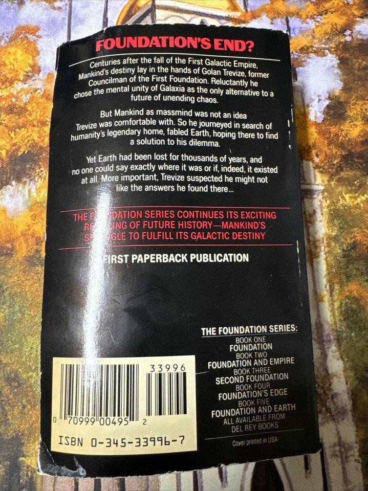 Foundation and Earth by Isaac Asimov (1987, Mass Market) 9780345339966 ...