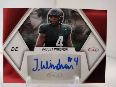 JACOBY WINDMON AUTO RED FOIL 2023 Sage Michigan State Spartans | eBay