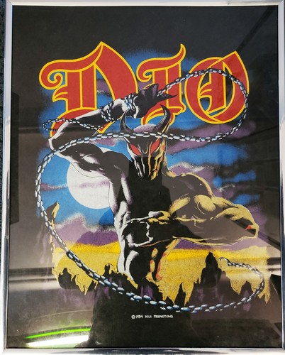 1984 Dio Heavy Metal Music Vintage Promo Poster Print Felt 20x16 w ...